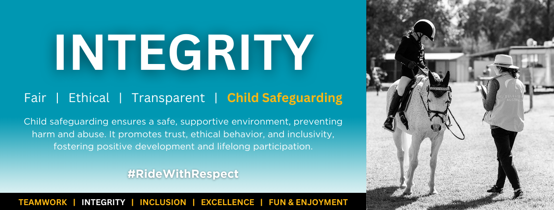 EWA Values: Integrity - Child Safeguarding | Equestrian Western Australia